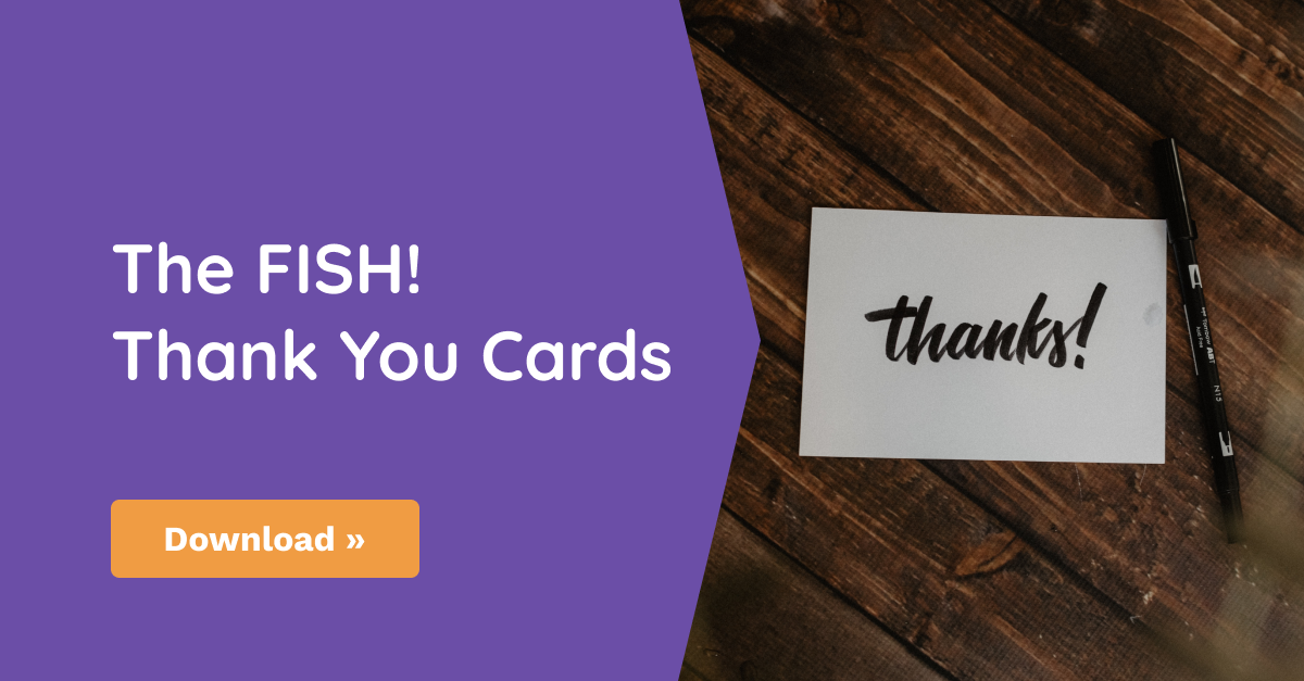 FREE Download » FISH Thank You Cards